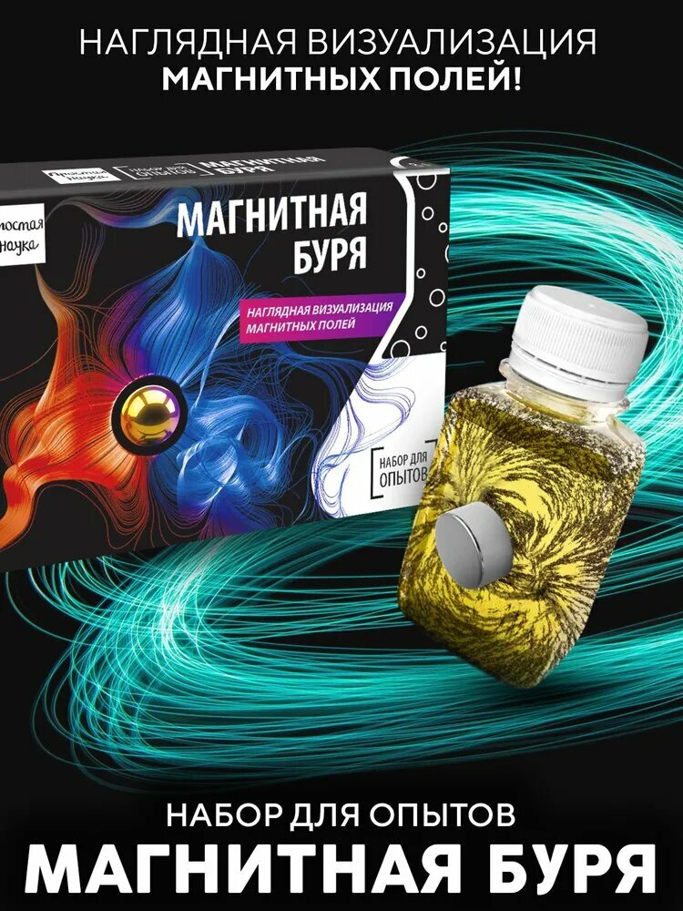 Набор для опытов и экспериментов Магнитная буря / Развивающий игры с магнитами для детей
