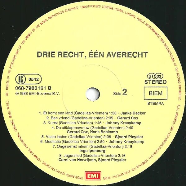 Drie Recht, Één Averecht — фото 1