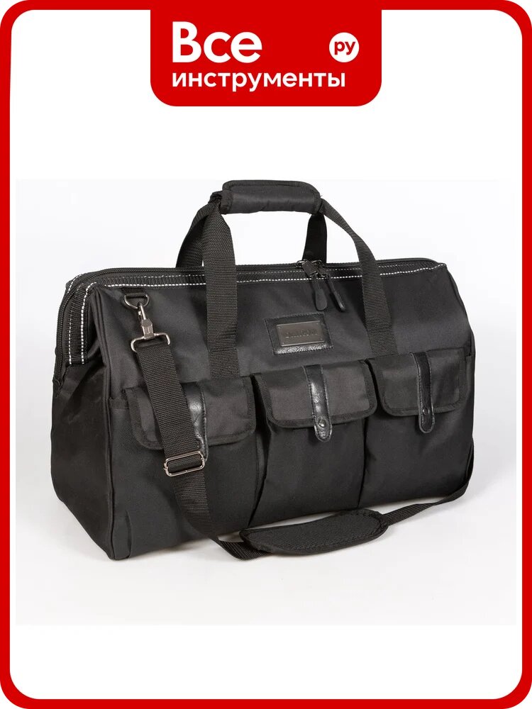 Сумка для инструмента с ремнем Dr. IRON 500x230x350 мм DR1017, пластиковый, регулируемый, износостойкий,