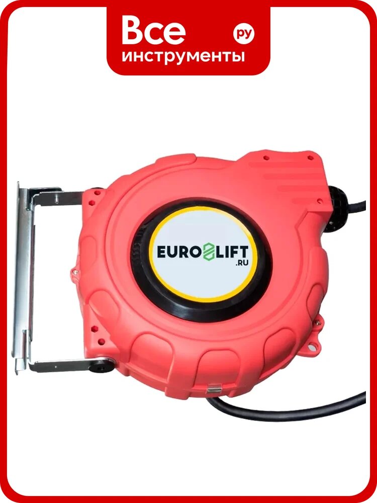 Кабельный барабан EURO-LIFT модели 315J кабель: 4x1,5мм 15м резина, 00019509, пластиковый корпус, защита