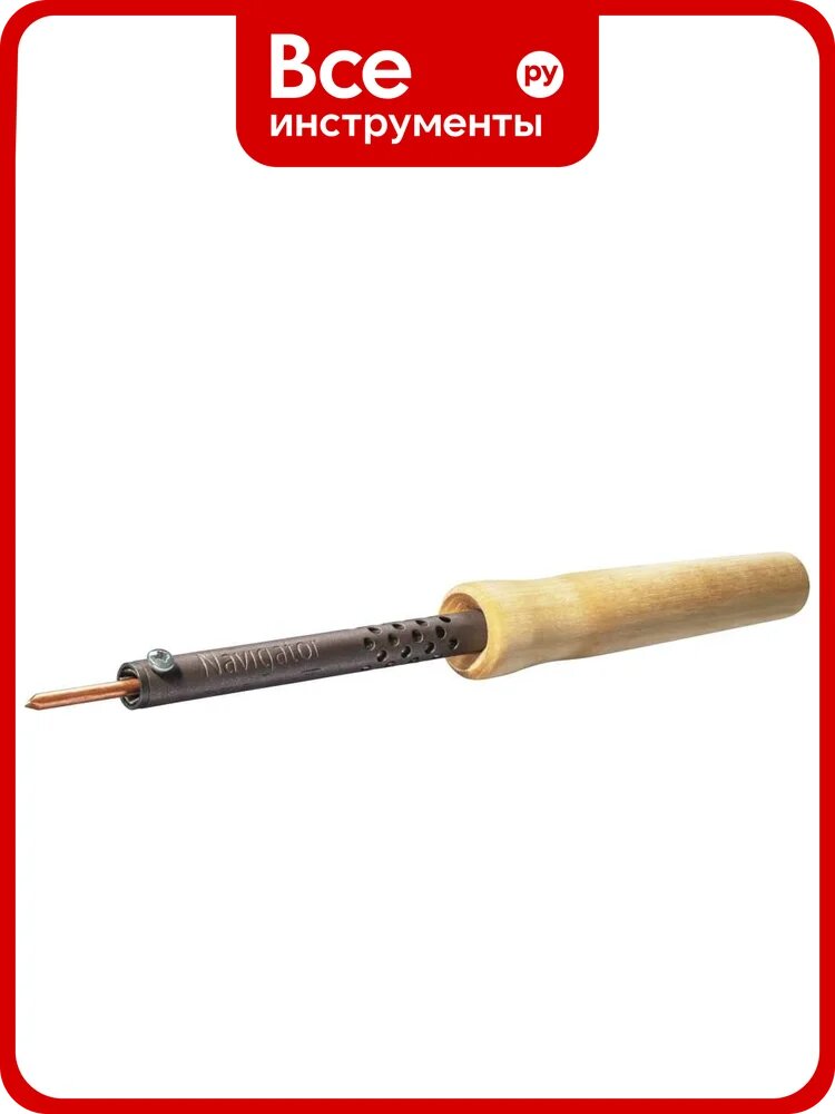 Паяльник Navigator NSE-Pes01-65W-СP дерево, клин прямой 80692