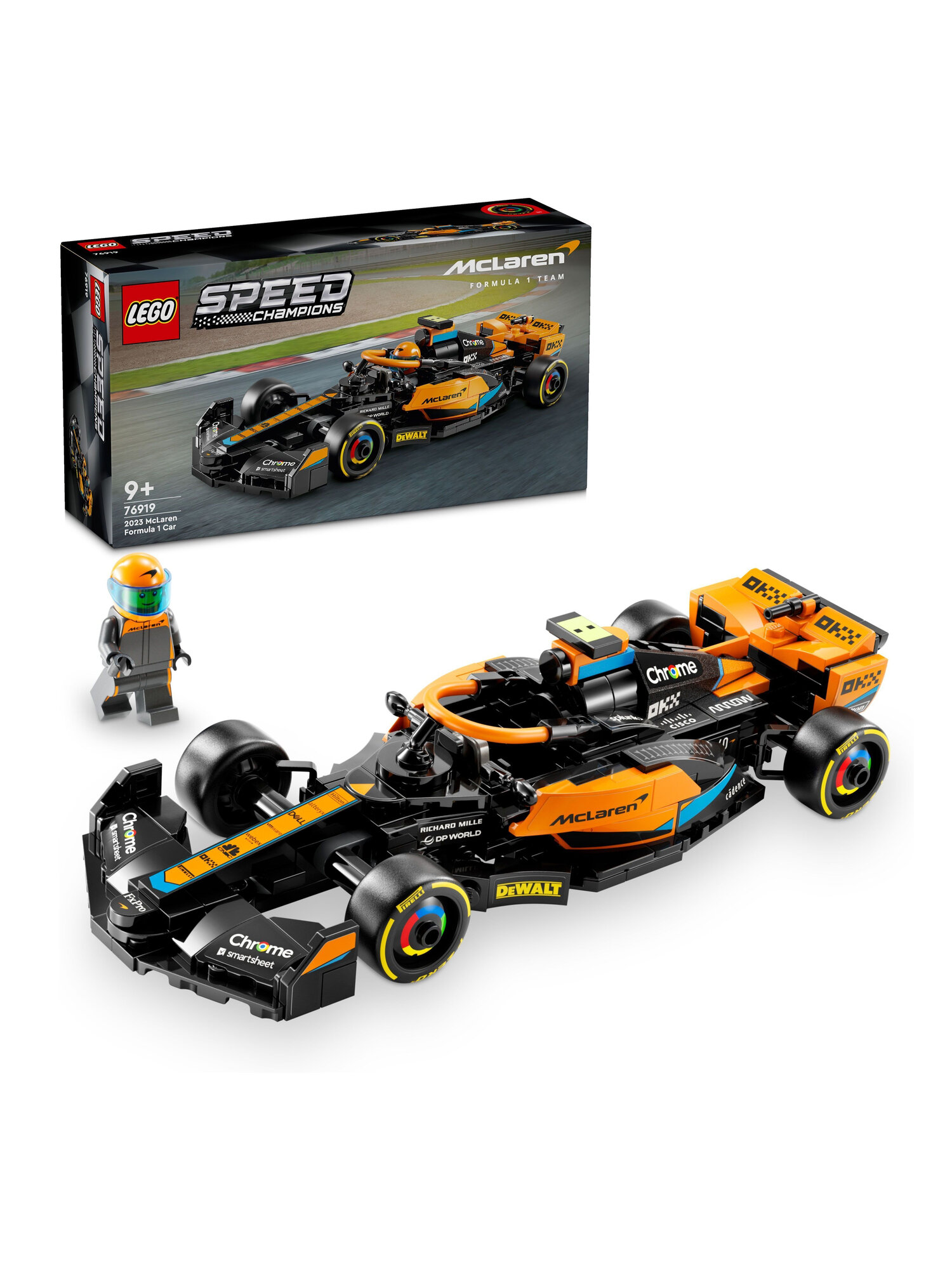 Конструктор LEGO Speed Champions 76919 Гоночный автомобиль McLaren Формулы-1 2023, 245 дет.