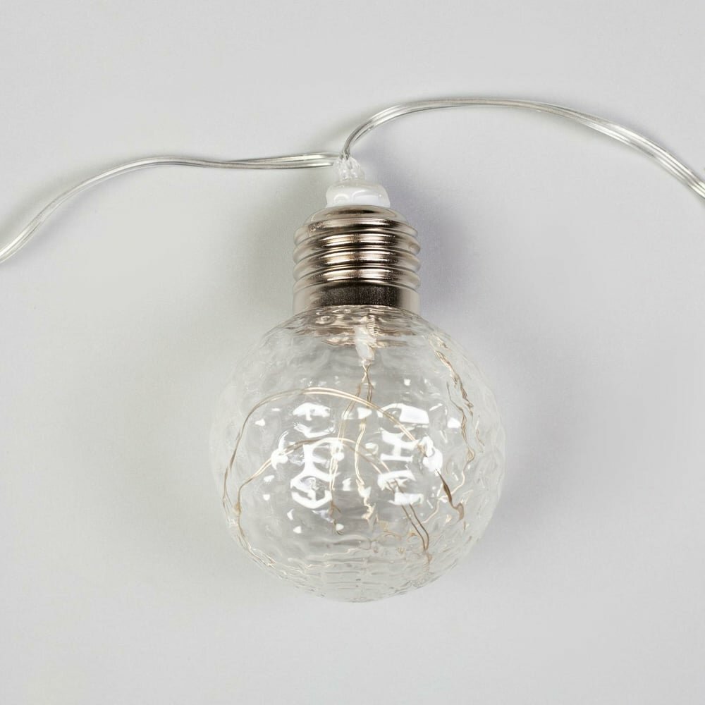 Нить Luazon ROSA 3 м, с насадками Лампочки шары 5 см, IP20, Н. С. LED-80-12V, 8 режимов, мульти 6929864 — фото 1