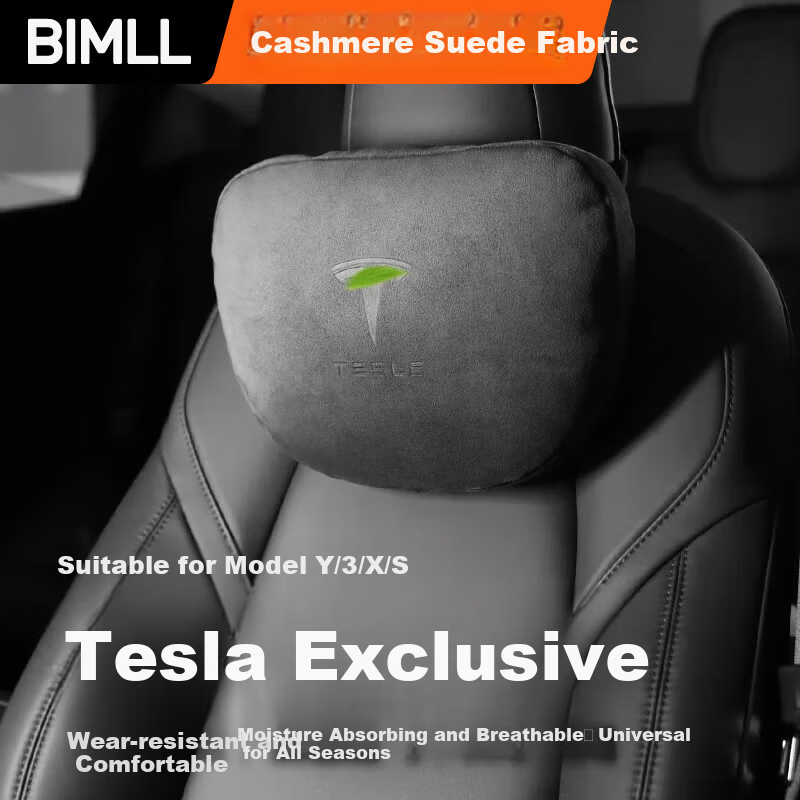 BIMLL Подголовник для Tesla Model 3/Y/S/X сиденья спинки шеи черный одиночный комплект Цвет：Подголовник для Tesla: