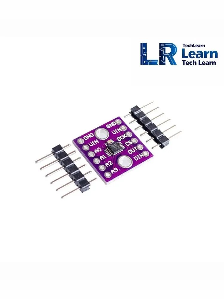 Модуль АЦП ADS1118, 16 бит, 4 канала, SPI, PGA, датчик температуры, 2-5.5В, для Arduino