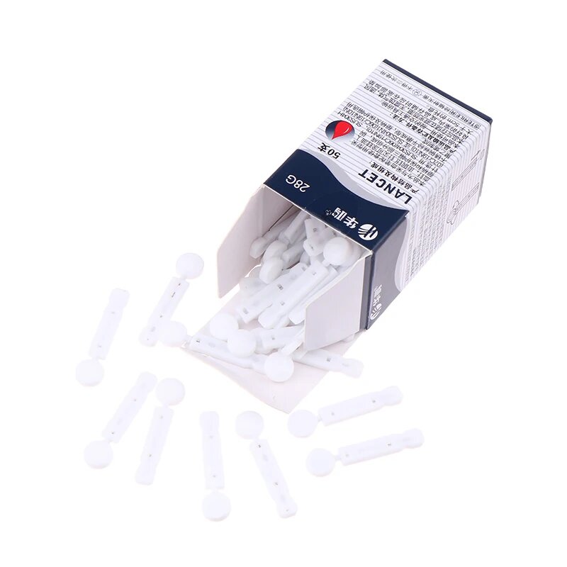 Набор ланцетов 28G для глюкометра Белый, 50pcs White