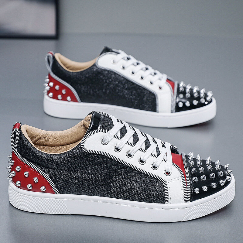 JYL Мужские ботинки Для походов Анольные Дышащие Кожа/black red