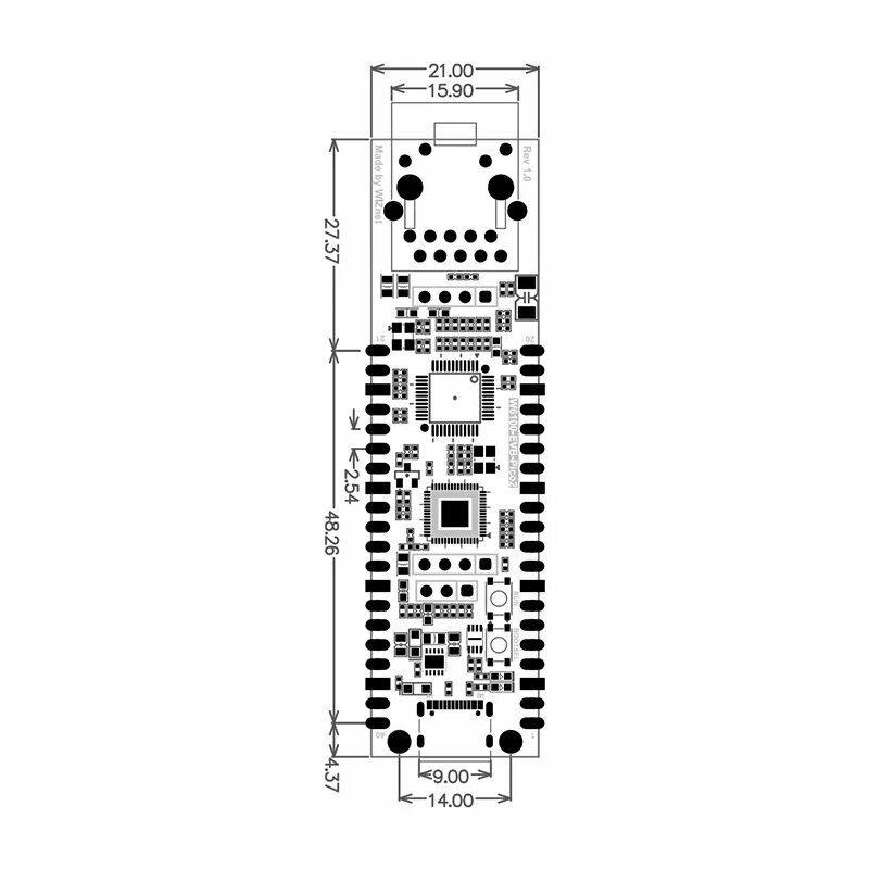 Плата разработки W6100-EVB-Pico2: полнофункциональная оценочная плата микроконтроллера с TCP/IP — фото 1