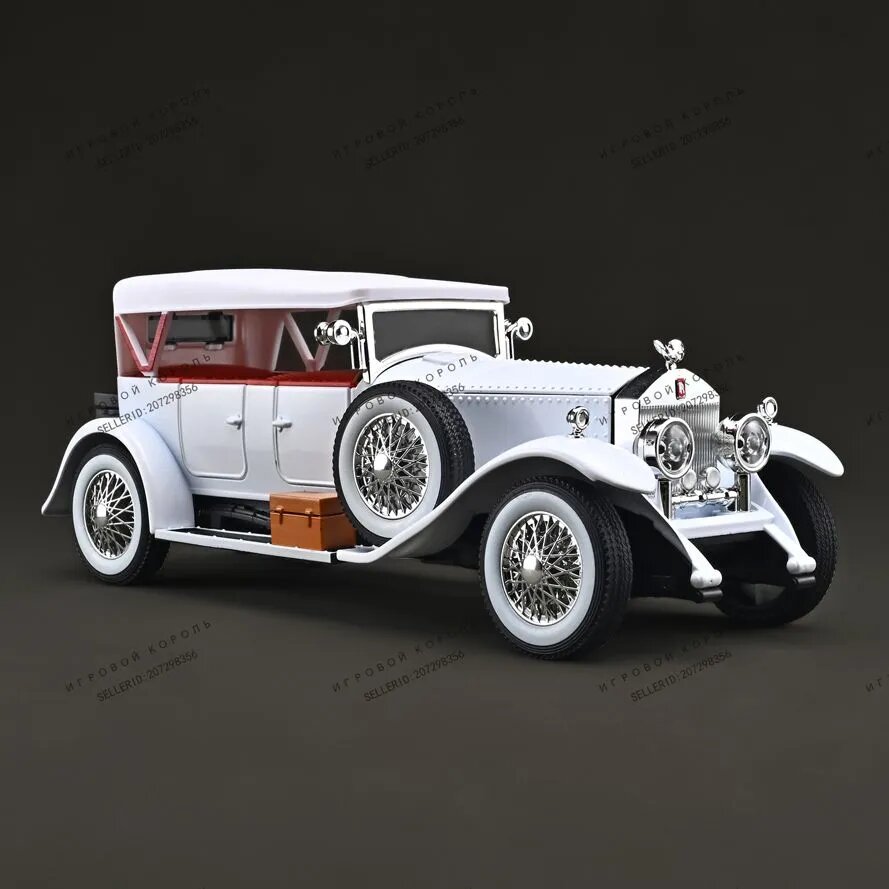 Коллекционирование автомобилей Роллс-Ройс Фантом I Кабриолет (1925-1931), Детские игрушечные модели автомобилей 1:24 Rolls Royce Phantom I 1925 Luxury classic retro, Модель сплава, Со звуком и светом