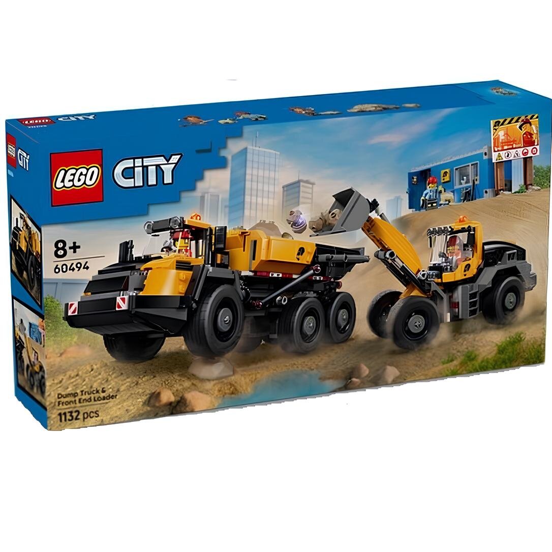 Конструктор LEGO City 60494 Самосвал и фронтальный погрузчик