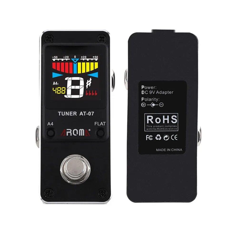 AROMA AT-07 Мини-тюнер Педаль эффектов для гитары Гитара Хроматическая
