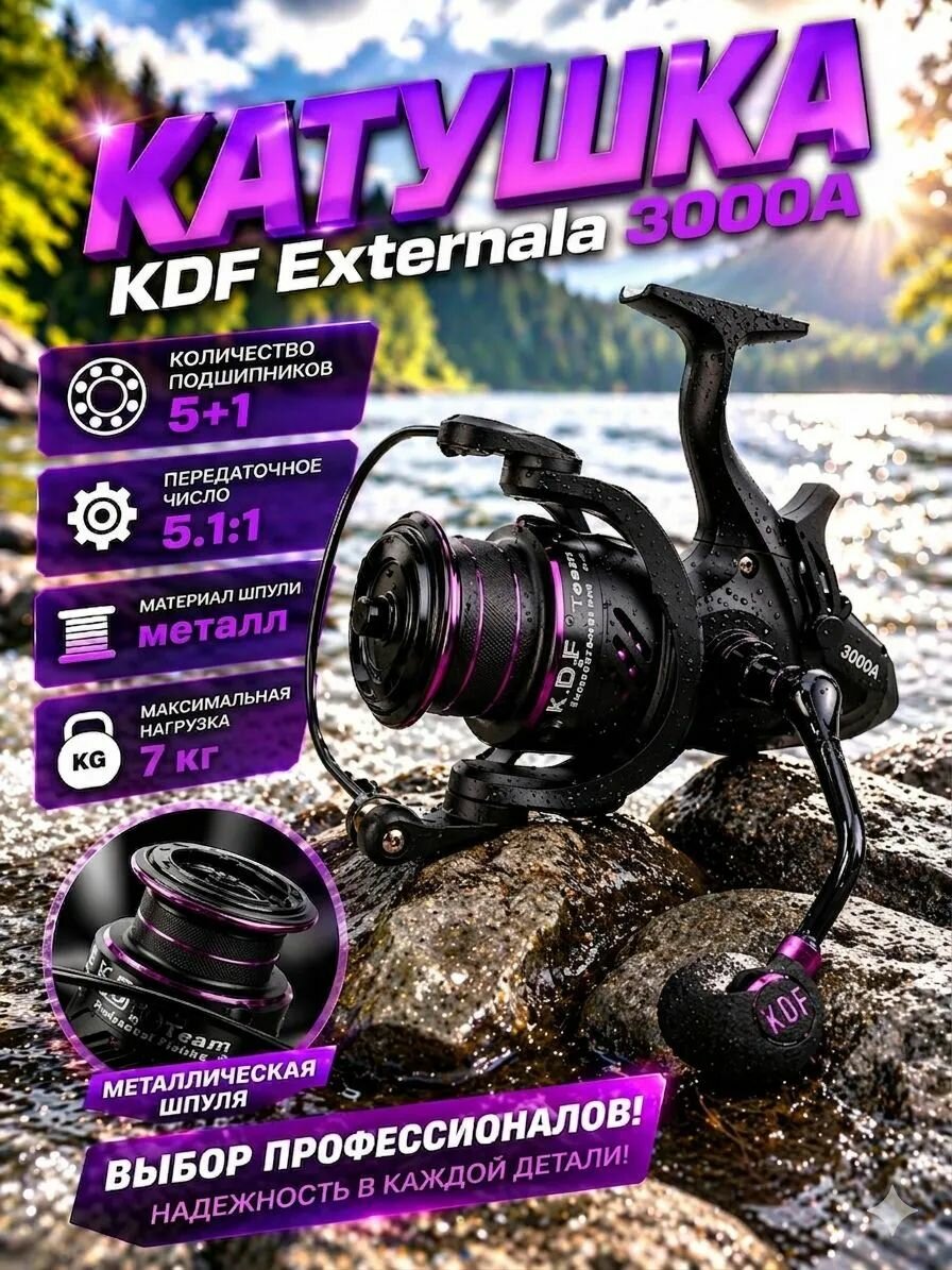 Катушка рыболовная для спиннинга EXTERNALA 3000A