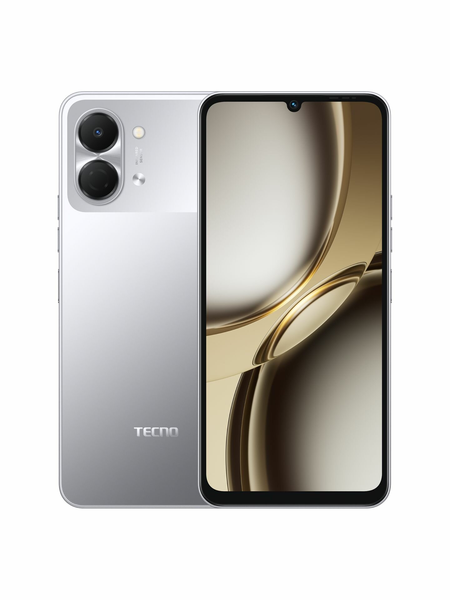 Смартфон Tecno SPARK GO 3 4/128ГБ, Dual nano SIM, Titanium Grey (серый)