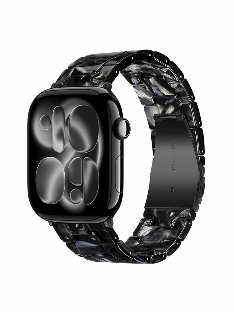 Ремешок из акриловой смолы на три звена для Apple Watch S10/S11/Ultra3, два размера 42 мм , пастельные свежие оттенки