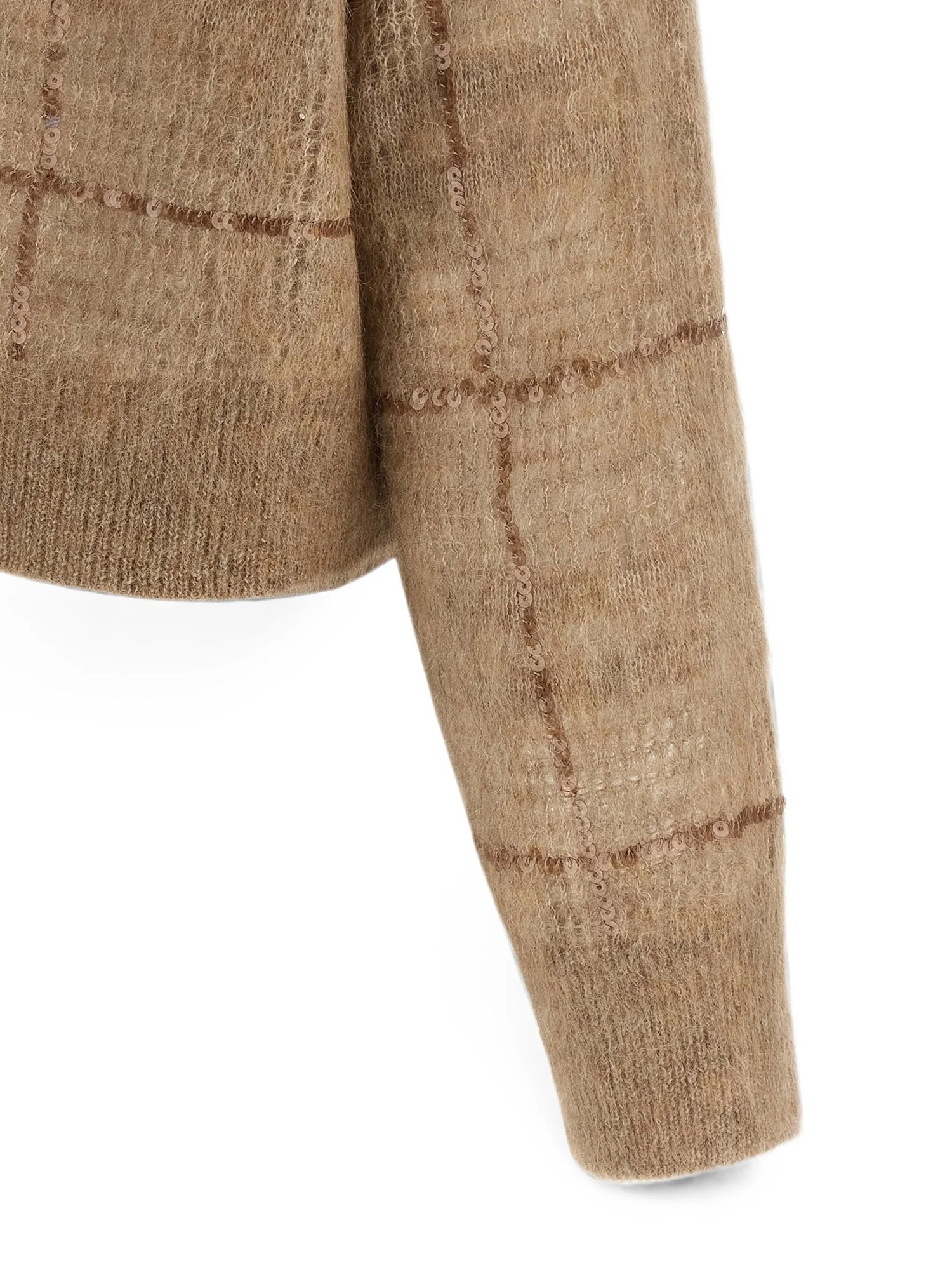 Свитер BRUNELLO CUCINELLI Sequin-check sweater, размер 38 — фото 1