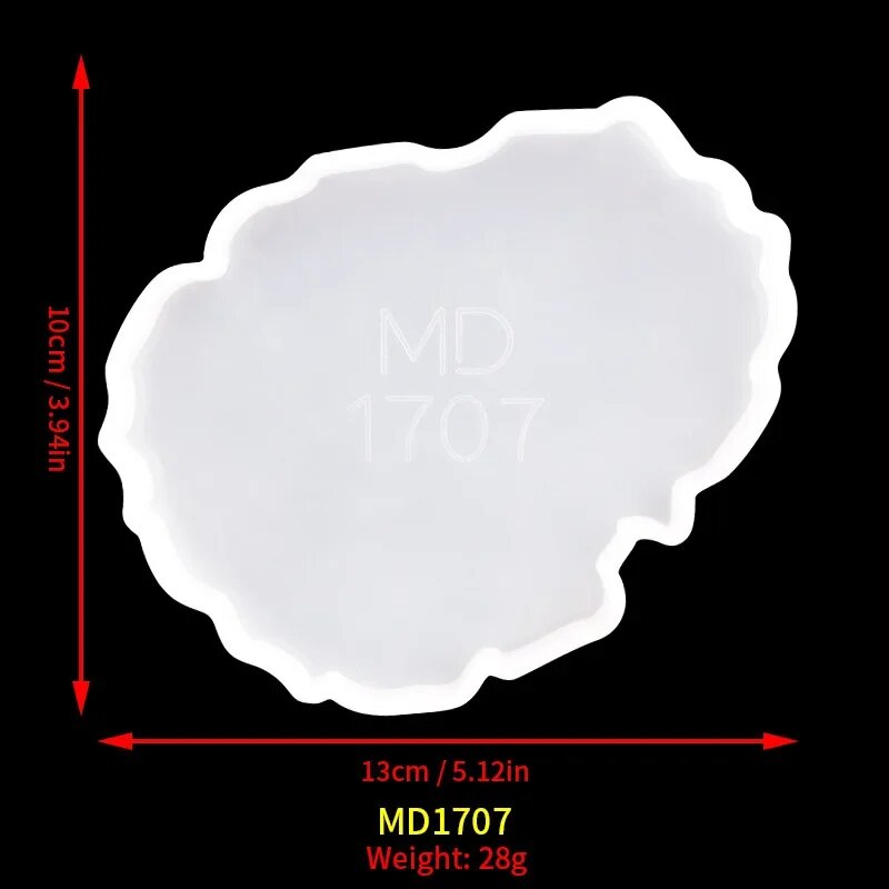 Силиконовая форма для смолы MD1707, 13x10 см
