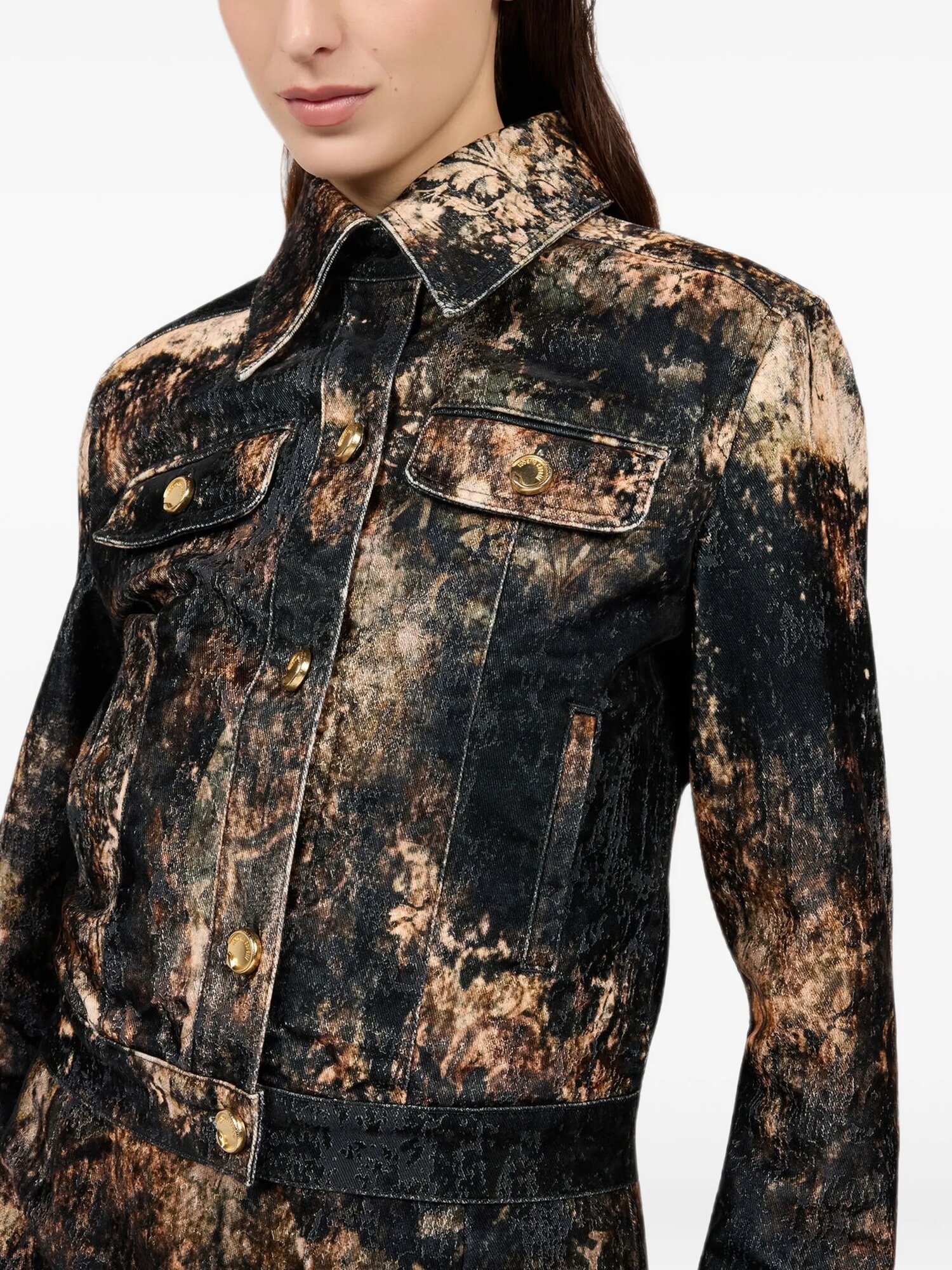 Куртка Roberto Cavalli Button-up denim jacket, размер 46 — фото 1