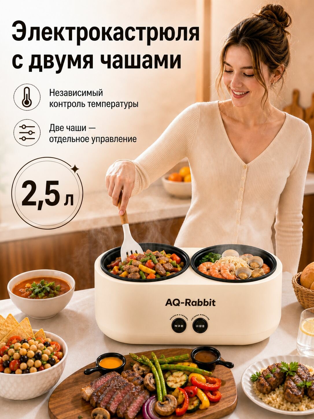 Мультиварка-скороварка TGT-900A