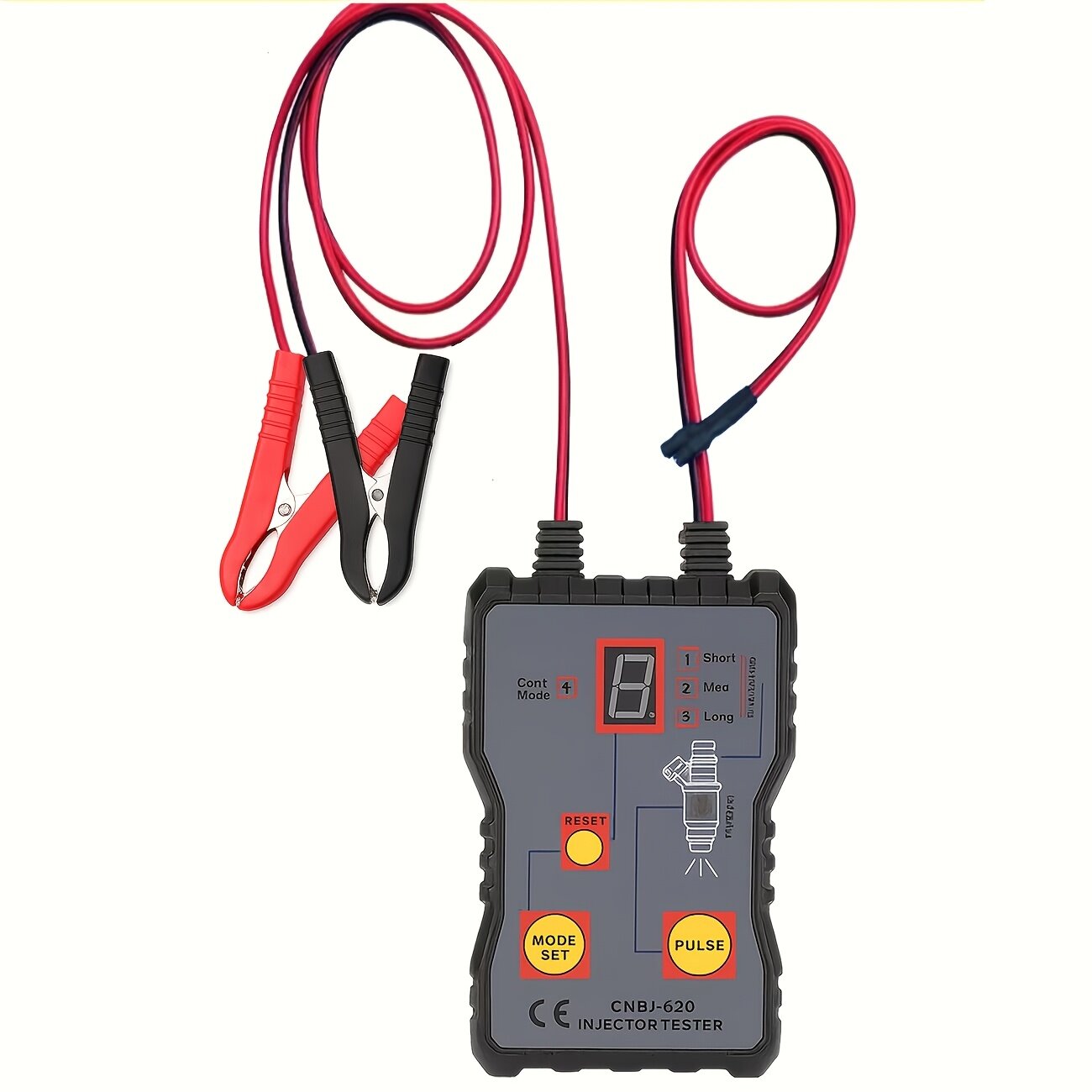 Устройство для тестирования и очистки форсунок 12V 2026, обновленная версия, из прочного ПВХ, с 4 регулируемыми импульсами, совместимо со всеми моделями автомобилей, с кабелем для подключения, точное обнаружение и очистка, цвет Чернильно-се