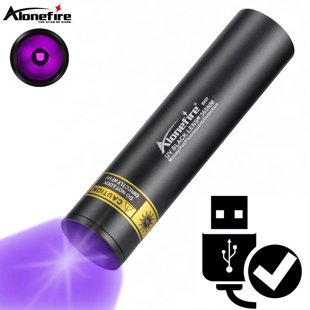 AloneFire SV57 Ультрафиолетовый фонарик 3Вт