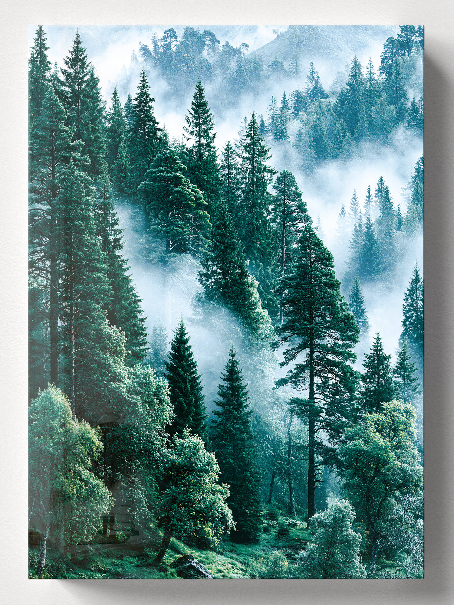 Картина Postermarket "Лесной пейзаж " на стекле, 50 x 70 см.