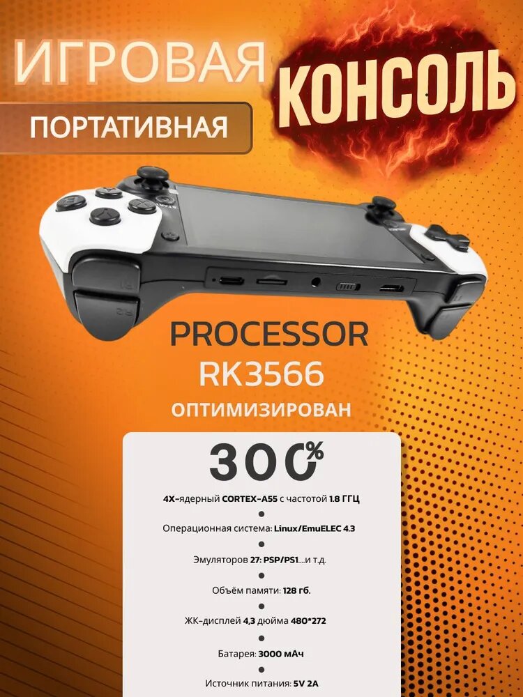 Игровая приставка портативная M25 PSP консоль 128 Гб с 30000 играми, экран 4.3 дюйма — фото 1
