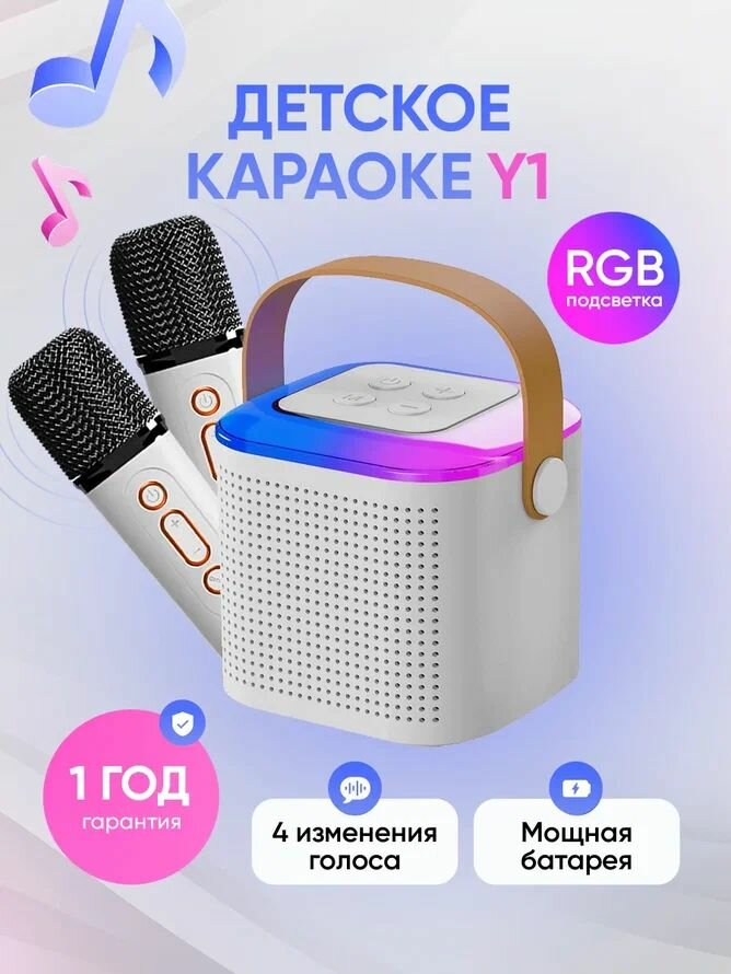 Колонка караоке с микрофонами Y1