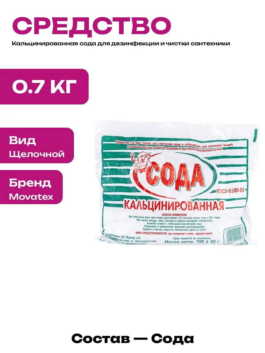 Порошок кальцинированная сода для уборки после ремонта