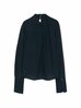 Блуза PATRIZIA PEPE Draped-collar long-sleeve blouse