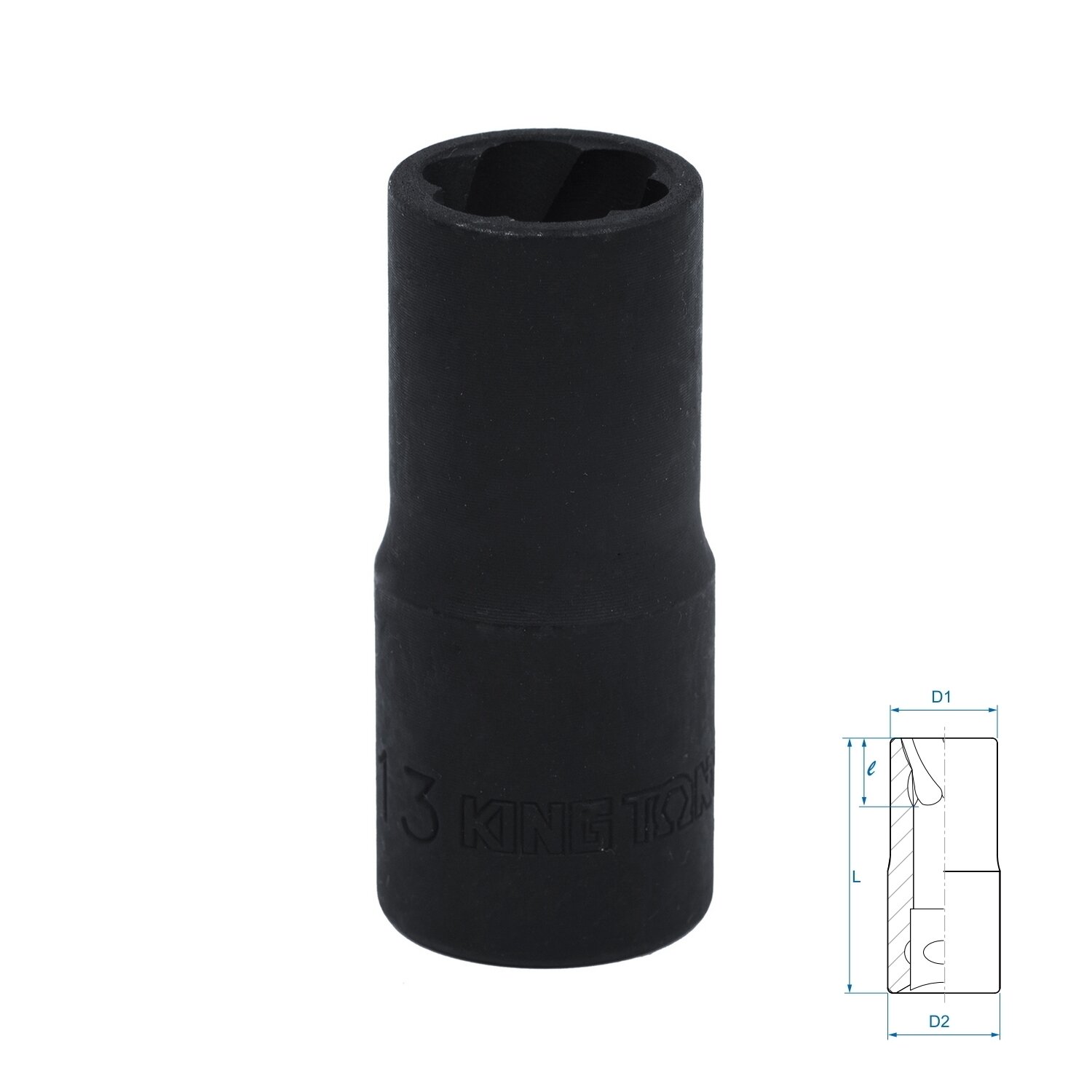 KING TONY Головка для поврежденного крепежа 1/2", 13 мм 9TD403-13M
