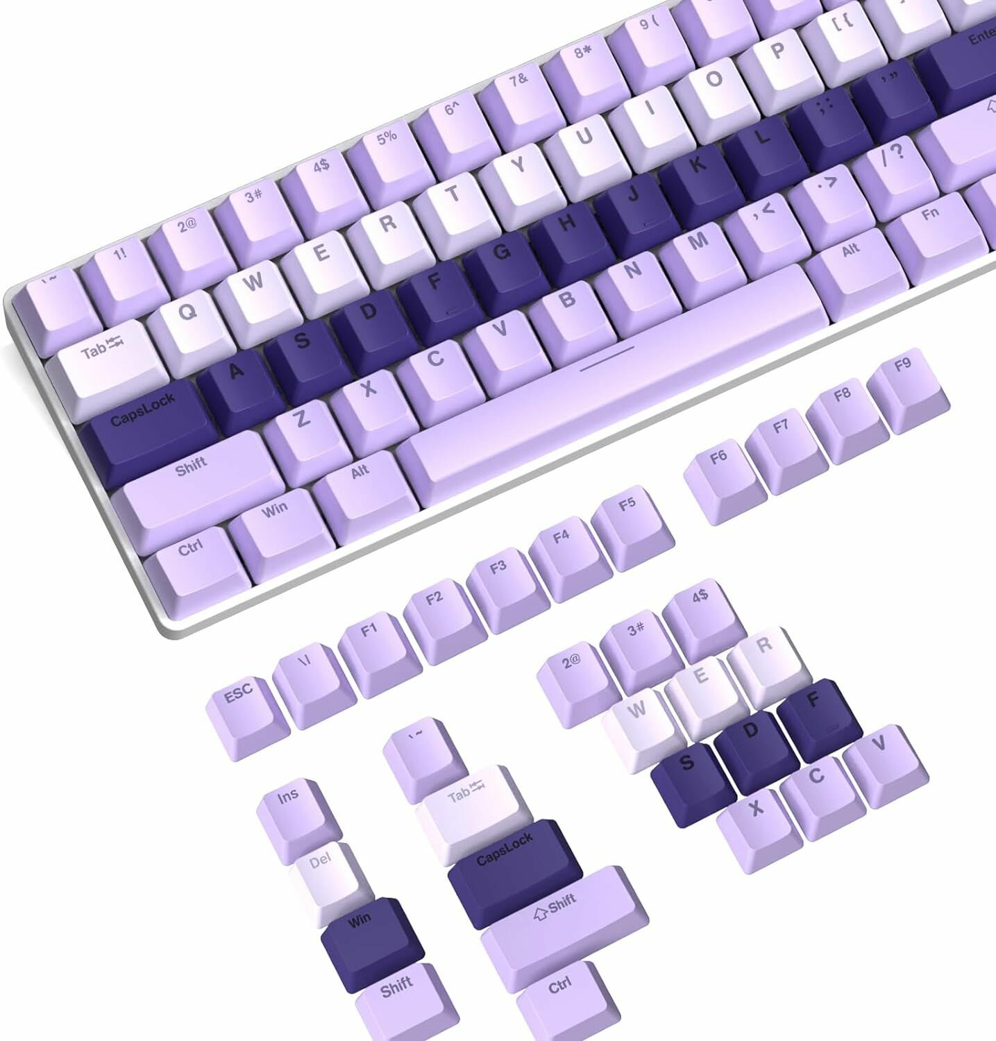 ATTACK SHARK 112 клавиш OEM профиль PBT двойной выстрел набор колпачков, ANSI US Layout для механической клавиатуры, совместим с MX переключатели с Key Puller ANSI раскладка OEM профиль PBT 112 клавиш двойной выстрел