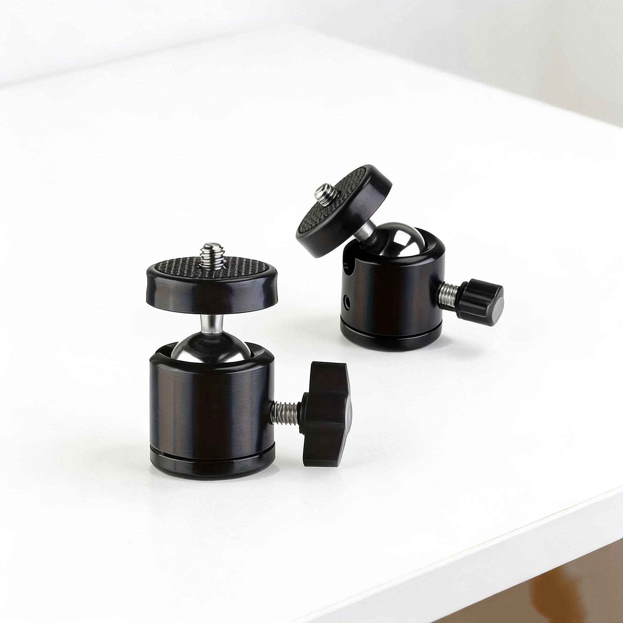 2 шт. Тяжелая шаровая головка для штатива 1/4", 360° панорамное вращение и наклон, с винтом 1/4" на шестерне, для заливочного света, камер, держателя телефона, зеркальных фотоаппаратов, видеокамер, световых стоек