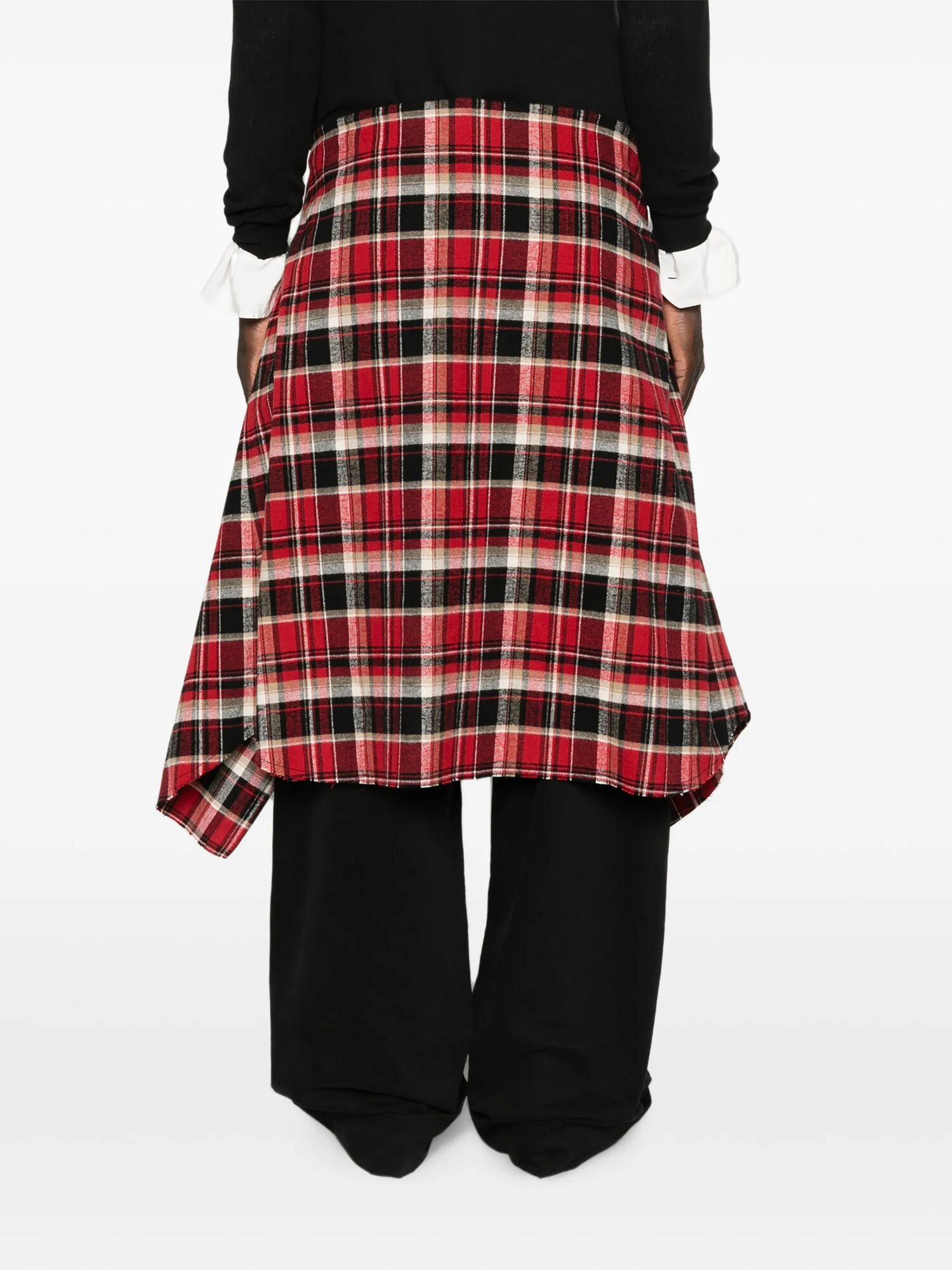 Юбка Ann Demeulemeester Plaid-panel belted skirt, размер 46 — фото 1