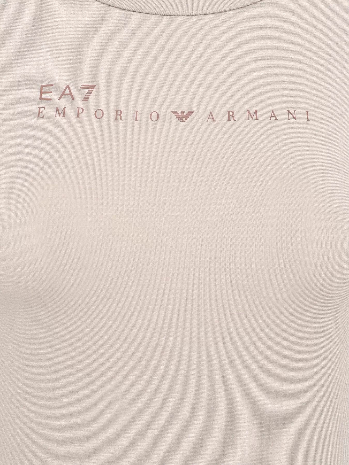Футболка EA7 EMPORIO ARMANI, размер M, бежевый — фото 1