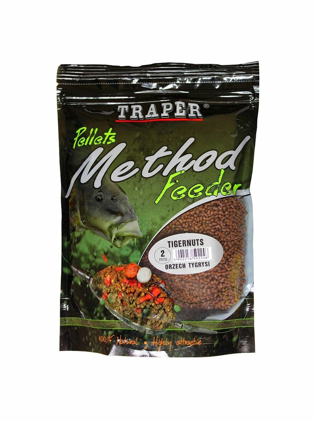 Пеллетс Traper Method Feeder Pellets, 2 мм, 500 гр, Тигровый орех — фото 1