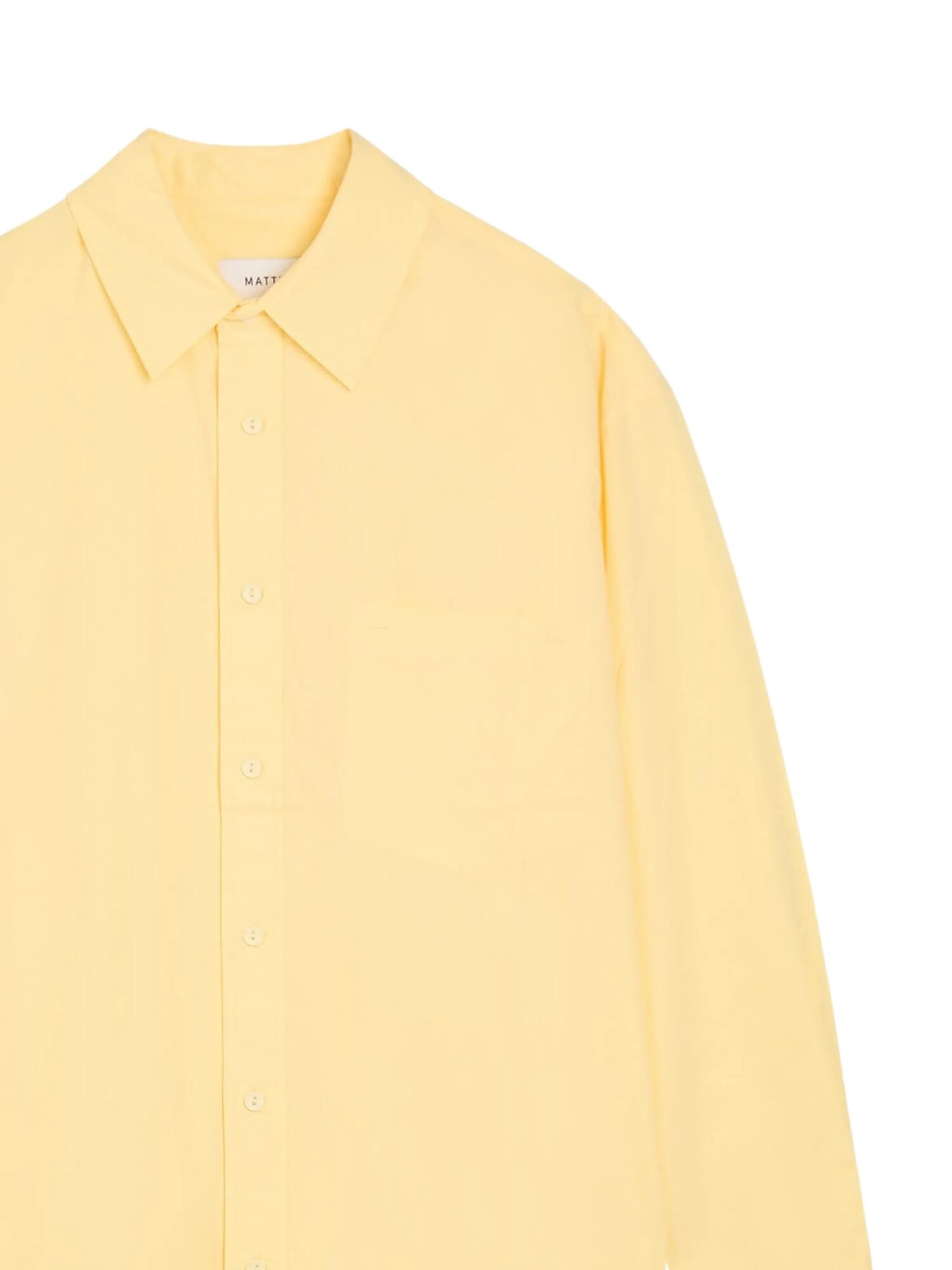 Рубашка Matteau Long-sleeve button-down shirt, размер 38, светло-желтый — фото 1