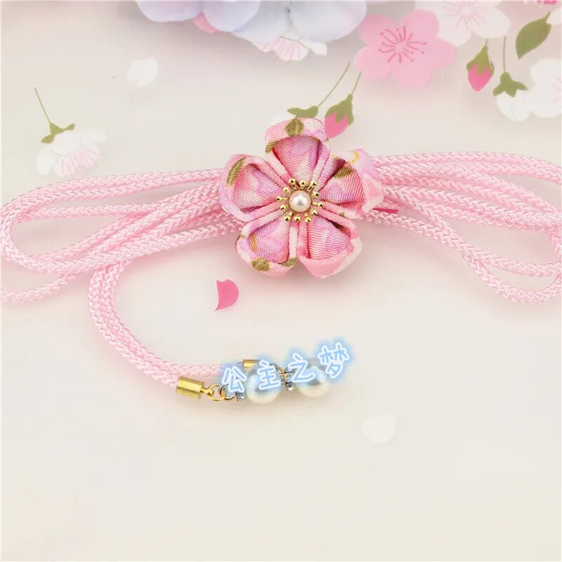 Женское японское кимоно из полиэстера Pink pearl