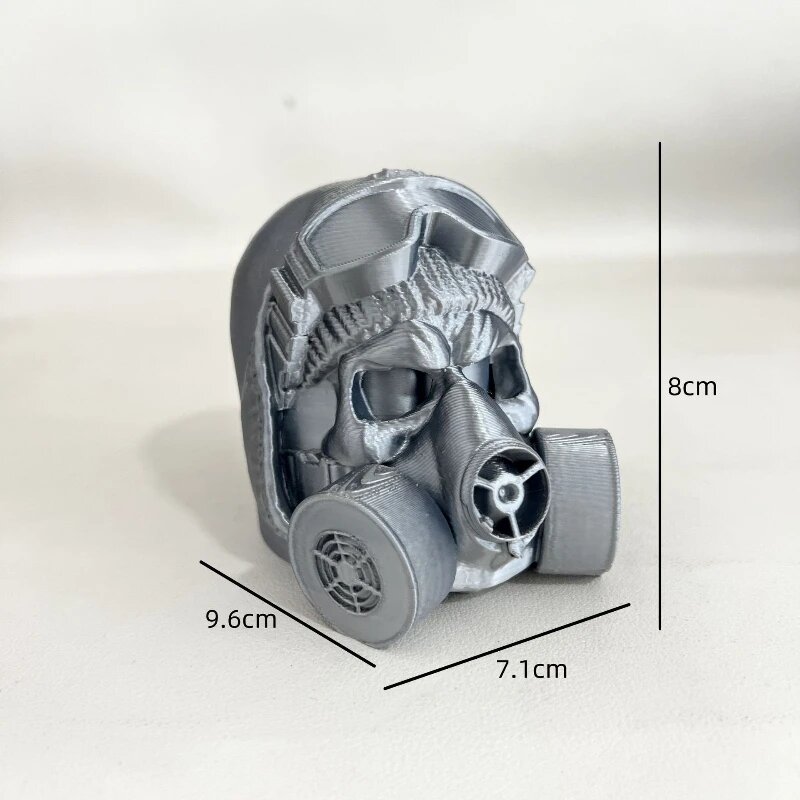 Защитный колпачок на фаркоп (1 шт.) с 3D-печатью в виде маски Сталлера, Серый, серебристый
