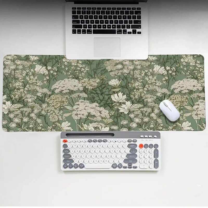 Мairuige Ретро коврик для мыши Wildflower Green XXL