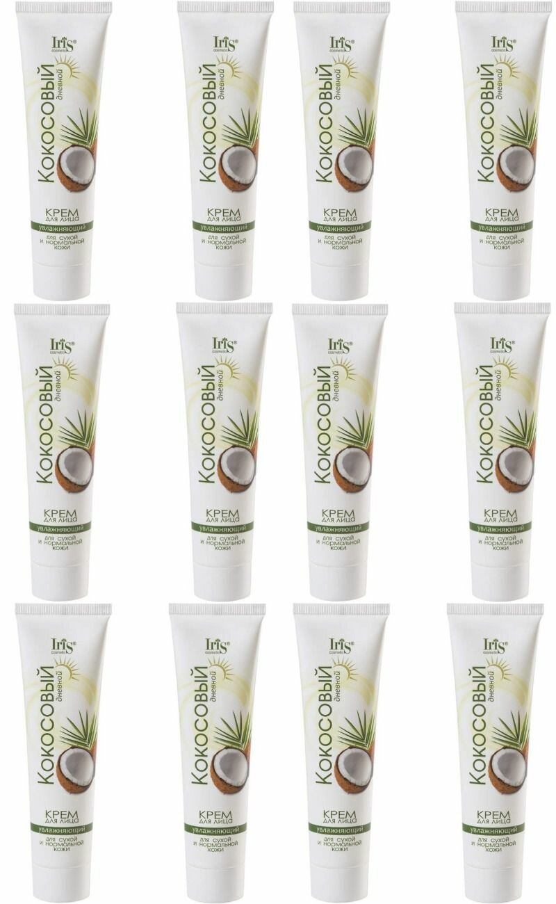Iris cosmetic Крем для лица увлажняющий Кокосовый, 100 мл, 12 шт/