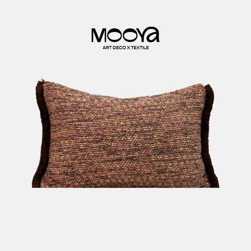 MOOYA Fengdan Mirage Французский меланж бабочка подушка в цвете Винный коричневый, 35x50см, без наполнителя