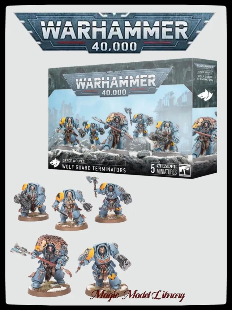 Фигурки Warhammer 40k - Space Wolves: Wolf Guard Terminators, Brand new boxed
