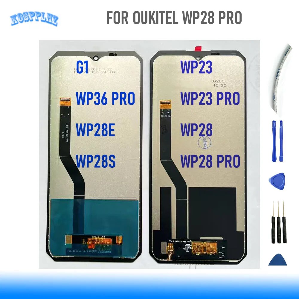 Оригинальный 6,5-дюймовый 1600*720 для Oukitel G1 WP23 Plus WP28E WP28S WP38 WP36 Pro, WP23 PRO