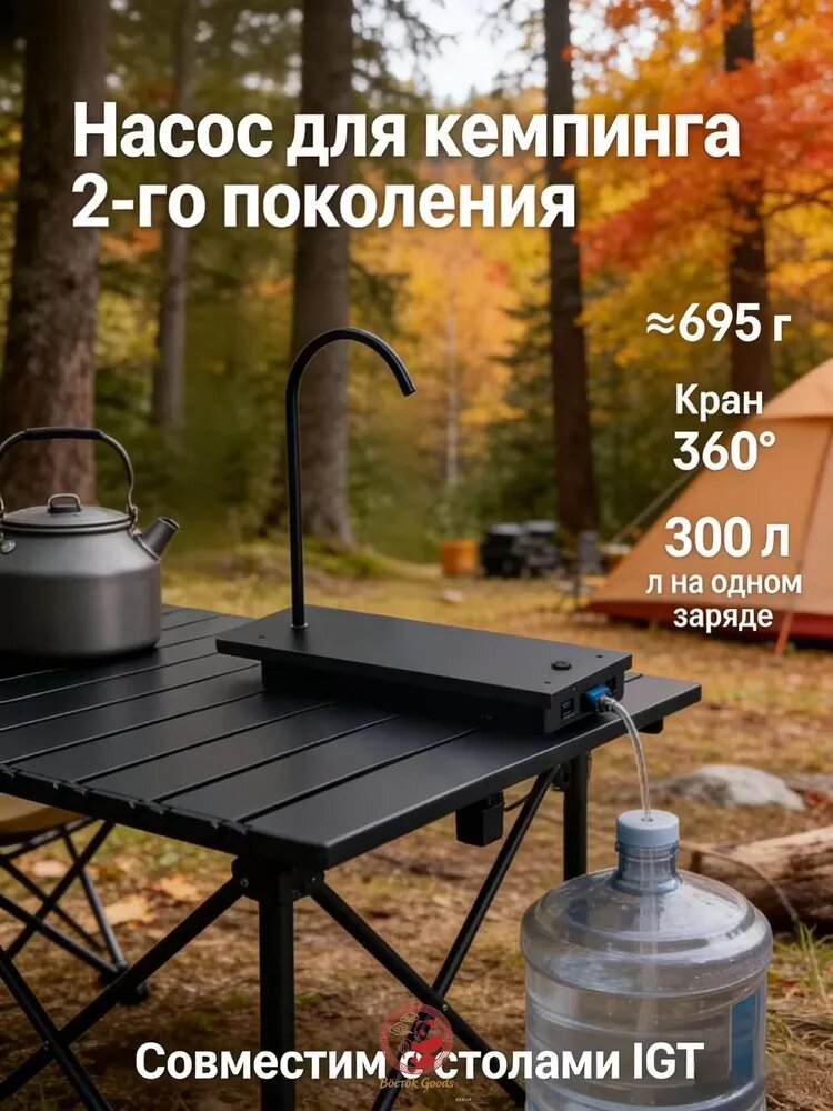 IGT скрытый настольный электрический диспенсер для воды, насос для кемпинга и чая на открытом воздухе