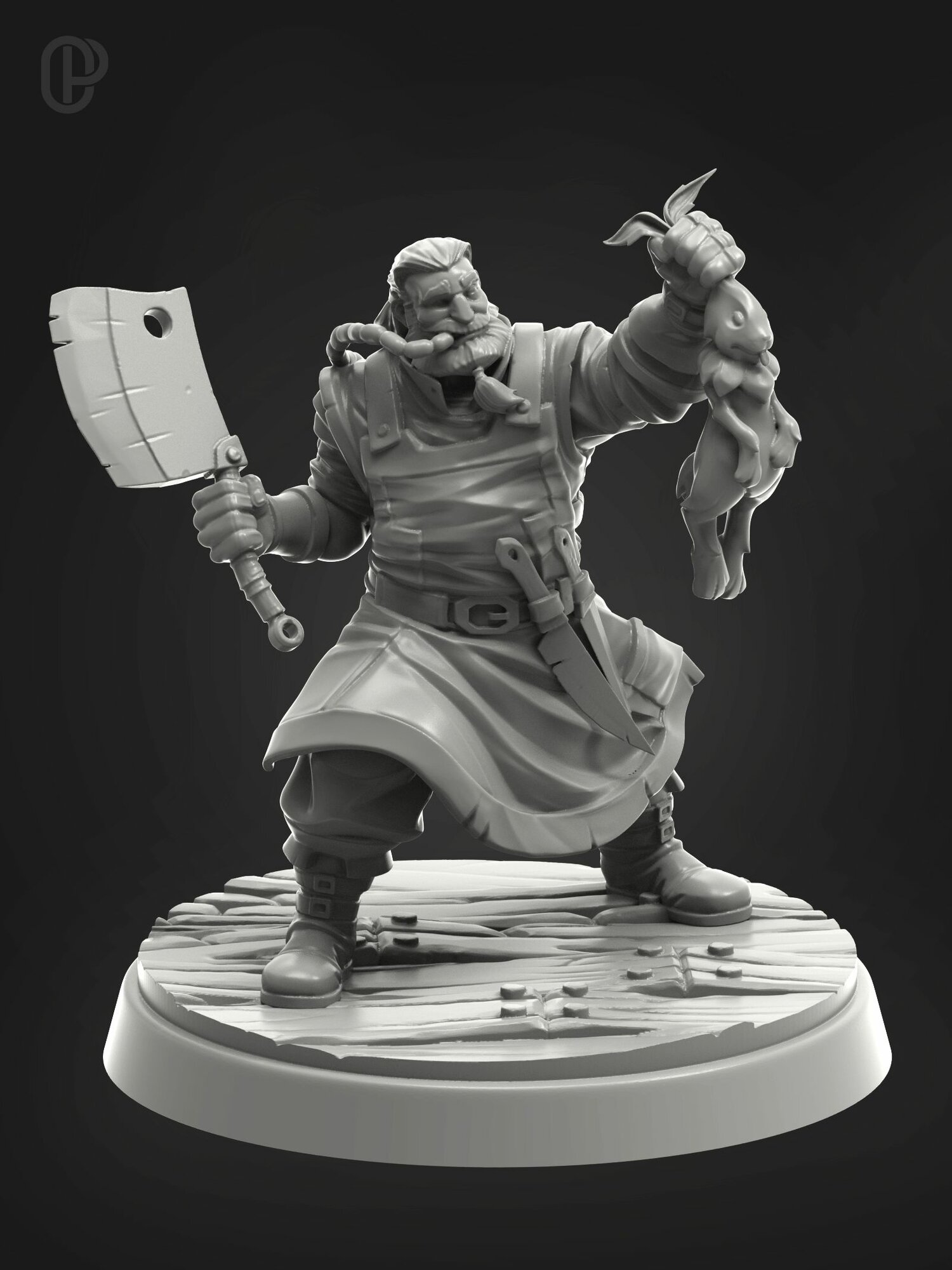 Миниатюра Мясник Butcher - D&D (42мм в масштабе 1:48)