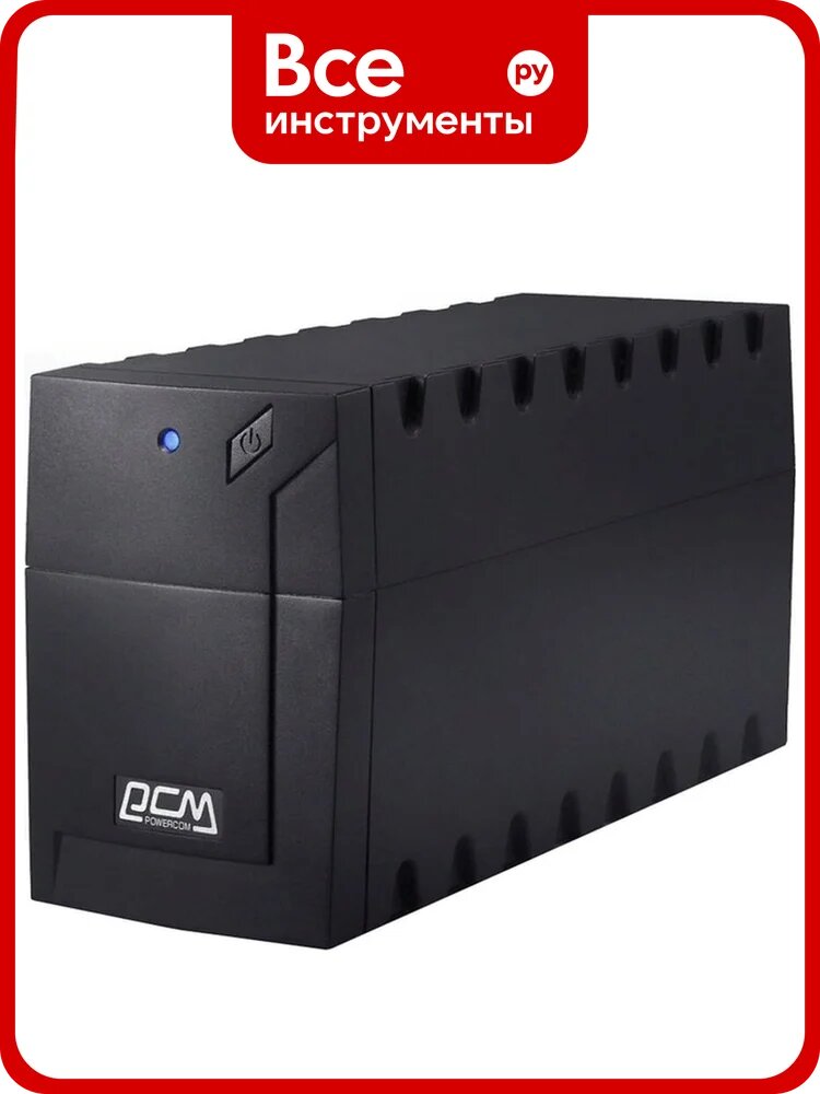 Источник бесперебойного питания Powercom Raptor, Line-Interactive, 600VA / 360W, Tower, IEC, USB RPT-600AP USB