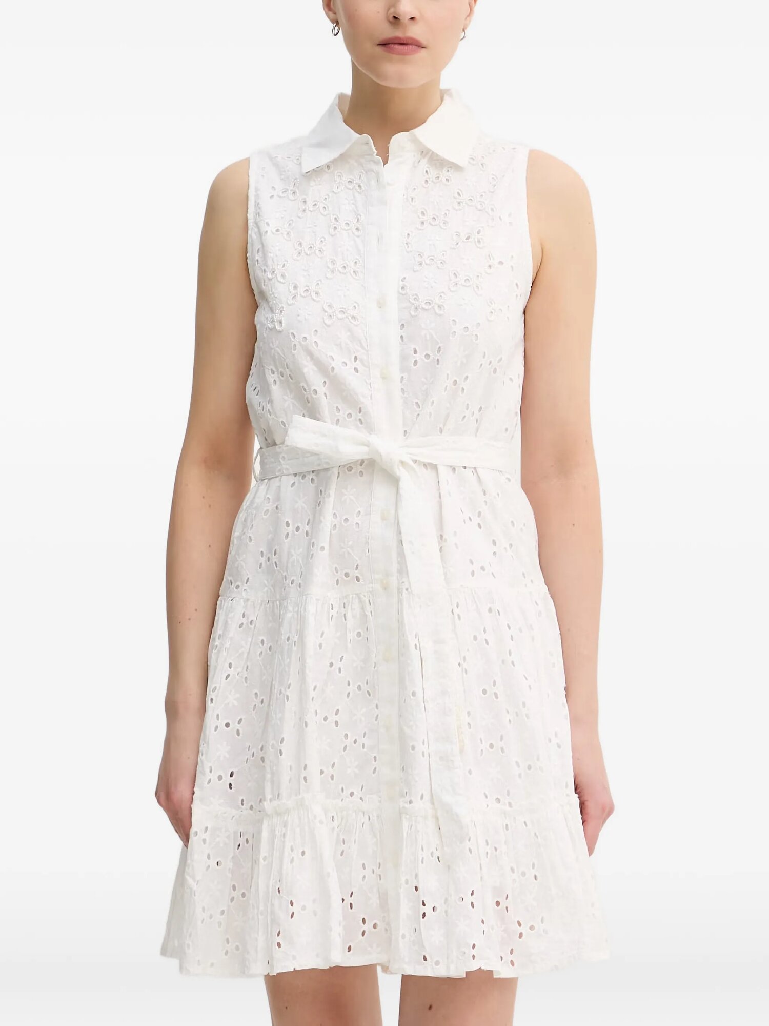 Платье Mini broderie-anglaise tiered dress