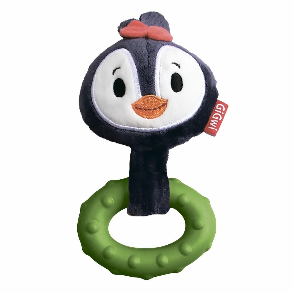 Игрушка GiGwi SUPPA PUPPA Пингвин с тренажёром для зубов и пищалкой для маленьких собак, 13 см