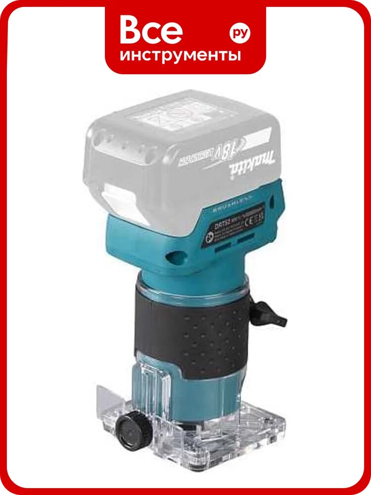 Фрезер кромочный аккумуляторный Makita LXT BL 18В, 6мм, 30000об/мин, плавный пуск, антирестарт DRT52Z