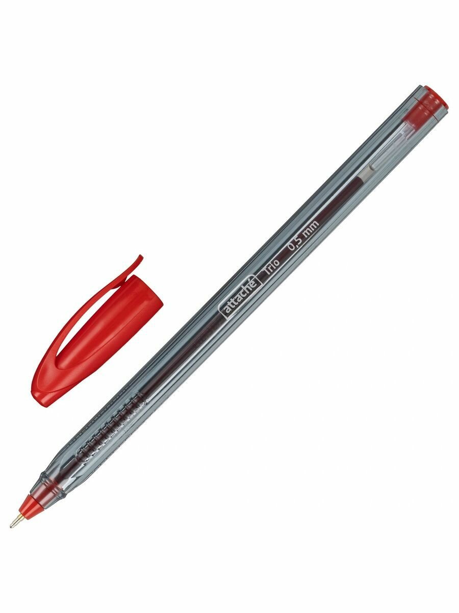 Attache Glide Trio Шариковая ручка, 0,5 мм, красный, 3 шт